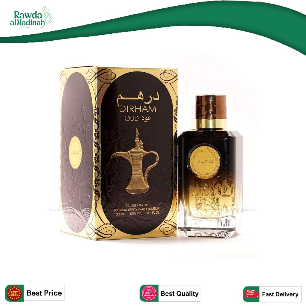 Ard Al Zaafaran Dirham Silver | Gold | Oud | Wardi Original 3D Sticker ...