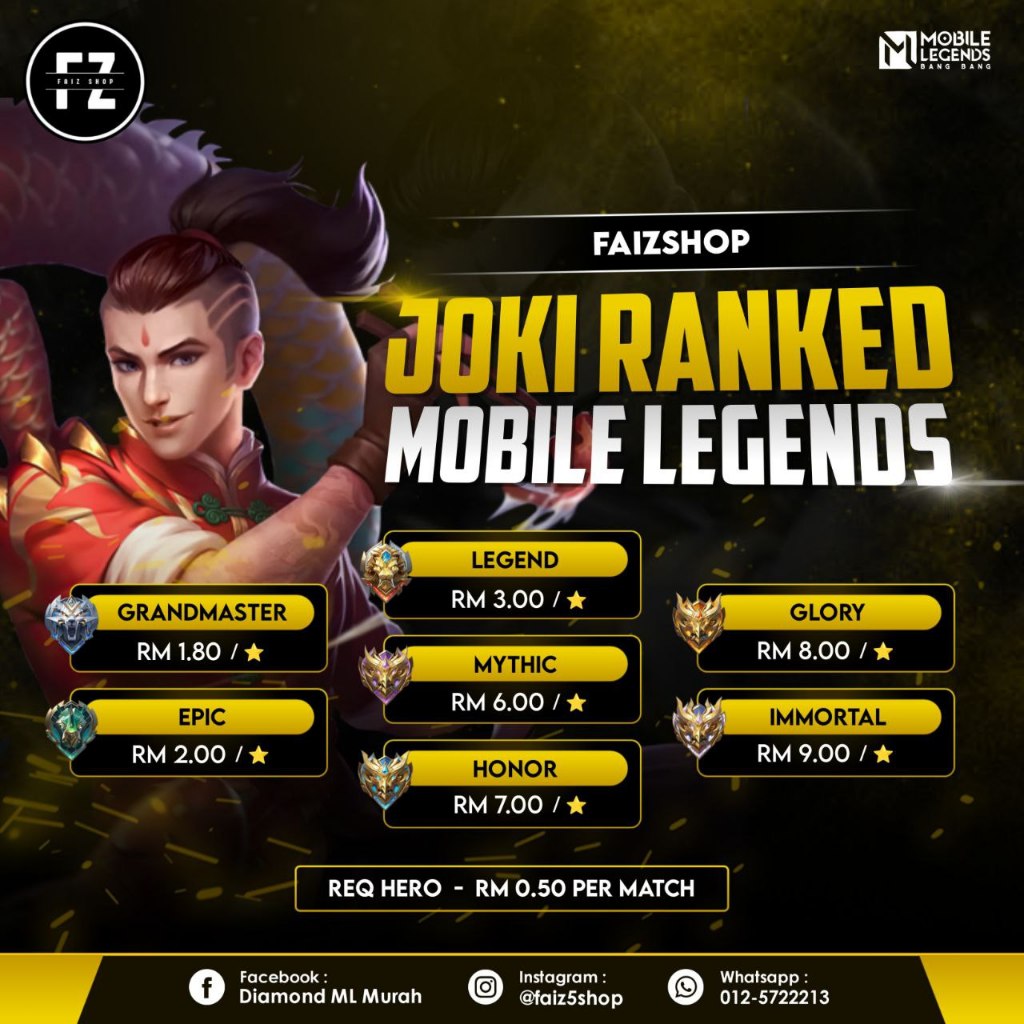 Joki Mobile Legends MLBB Murah Malaysia/MLBB Boosting Rank Service/ML ...