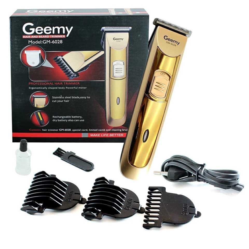 💯% Original, Geemy GM 6028 Hair Clipper Rechargeable Hair Trimmer Men ...