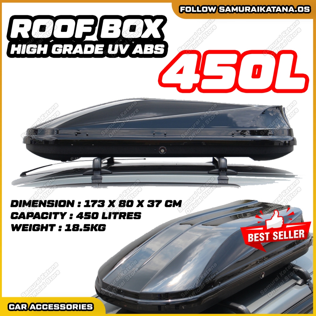 📦 Samurai Katana Car Roof Box Glossy Black Roof Rack Cargo Roof Carrier ...