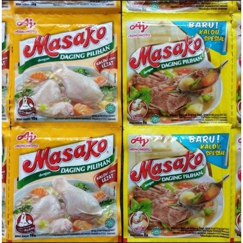 MASAKO PERISA AYAM DAN DAGING Pack of 12 sachet | Shopee Malaysia