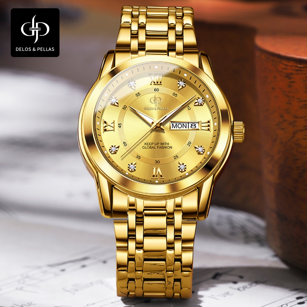 DELOS & PALLAS Multifunction Quartz Business Waterproof Men's Watch ...