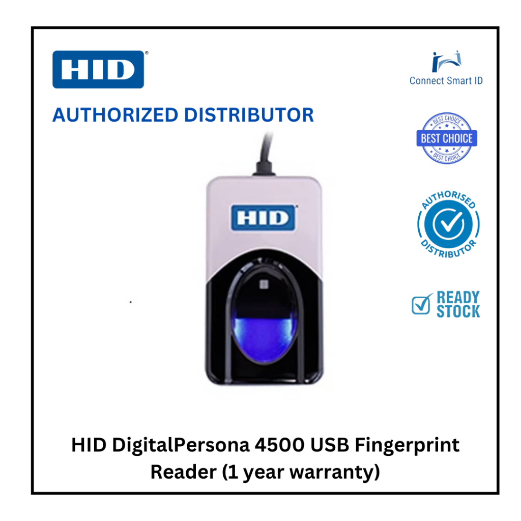 HID DigitalPersona 4500 USB Fingerprint Reader (1 year warranty ...