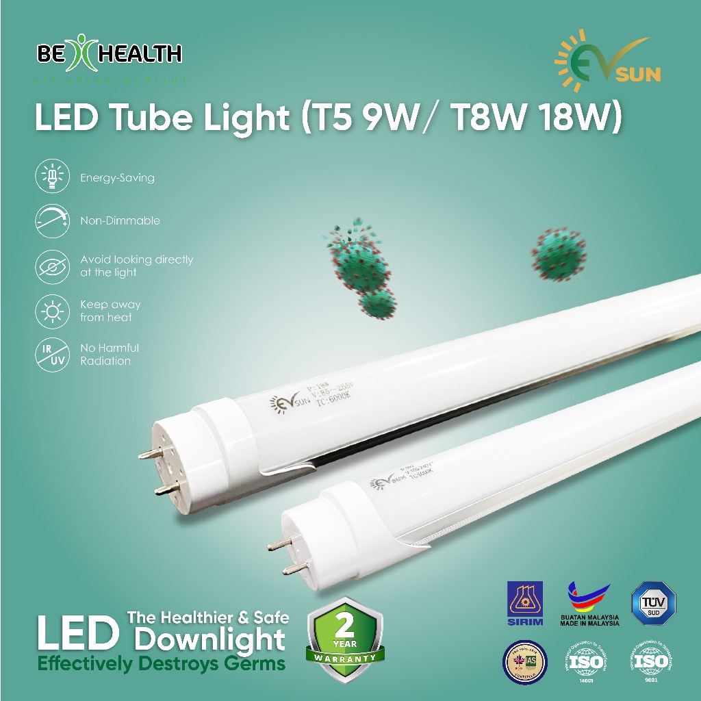 EV SUN LED TUBE LIGHT ( 9W & 18W ) | Shopee Malaysia