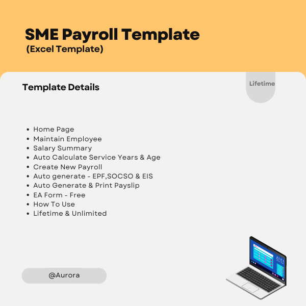 SME Payroll System Salary Template Templat Gaji Sistem Gaji Human ...