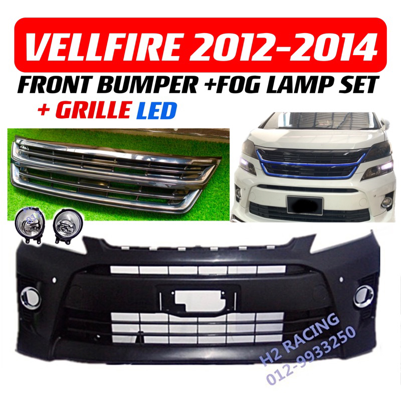 TOYOTA VELLFIRE 2012 FACELIFT FRONT BUMPER SET / GRILLE MODELLISTA LOOK ...