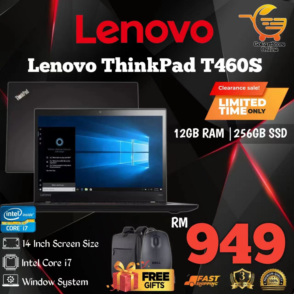 Lenovo ThinkPad T460S Intel I7 (6th Gen) / 12GB RAM / 256GB SSD ...