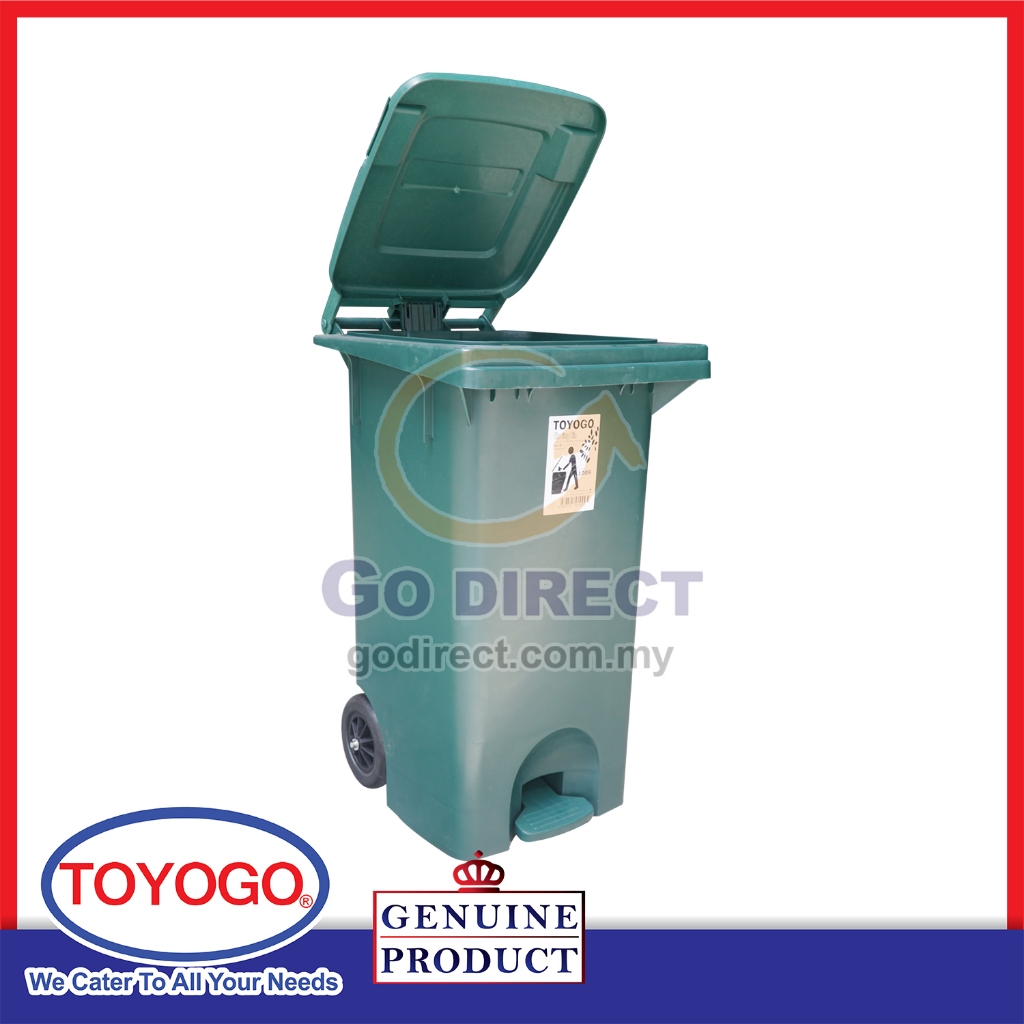 TOYOGO 120L Large Step Dustbin Outdoor With Pedals and Wheels (Code ...