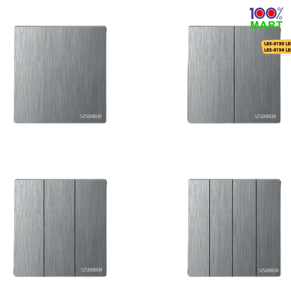 [100% Mart] Velotech VLT-13A Switch Socket 1Way/2Way/3way/4Way 开关面板 ...
