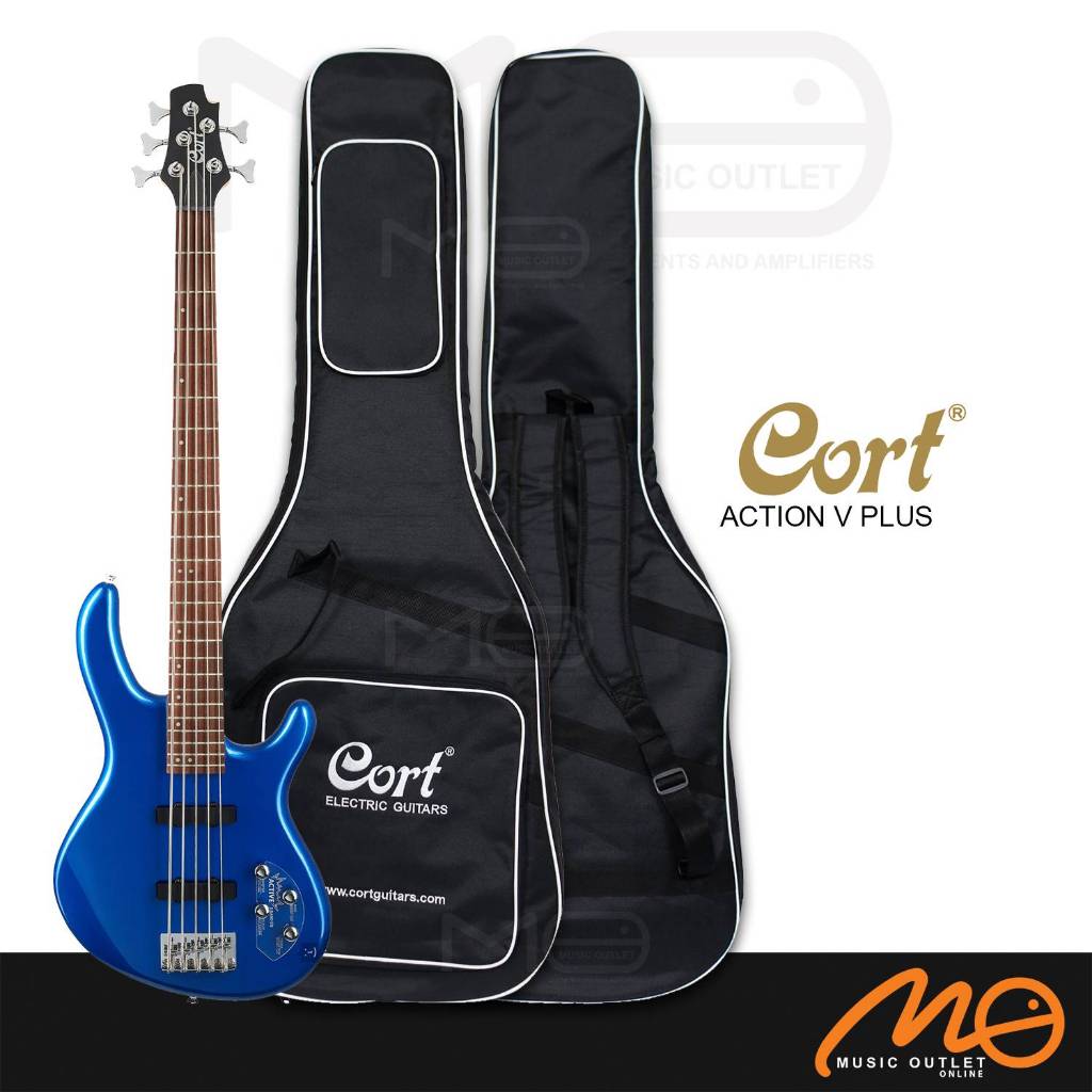 CORT ACTION V PLUS 5-STRING ELECTRIC BASS (BLUE METALLIC) | Shopee Malaysia
