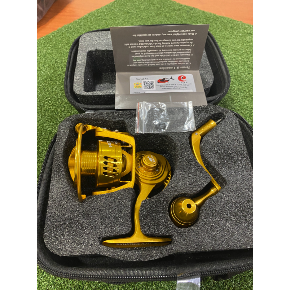 G-TECH fishing reel MONSTER SPIN 4000 (GOLD) / 8000 (SILVER) Heavy Duty ...