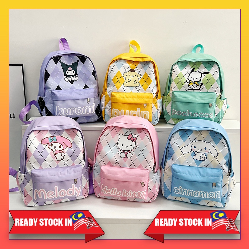 Children Primary Cartoon Girls Sanrio Kuromi Purin Pochacco Cinnamoroll ...