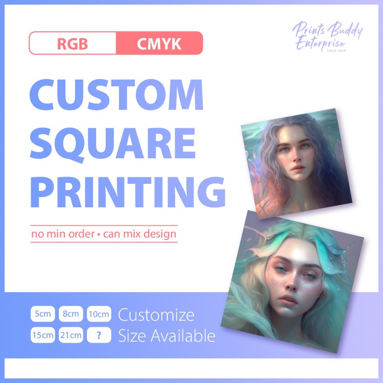 [Print-Own-Design] Square Print / Square Postcard / Square Poster / Art ...