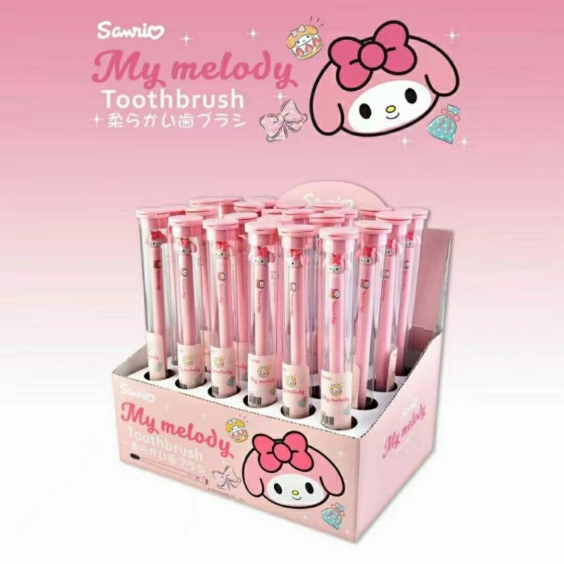Sanrio soft toothbrush hello kitty kuromi melody portable ultra fine ...
