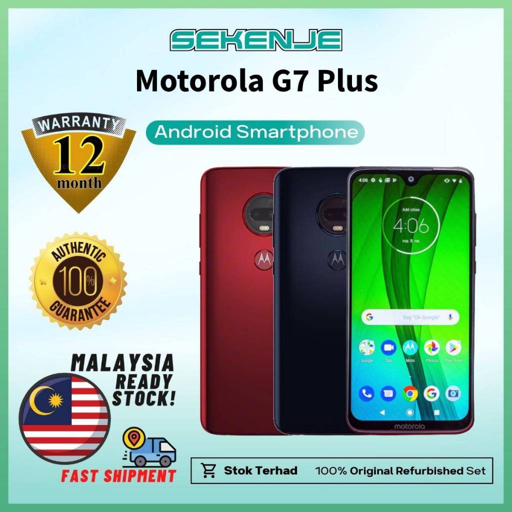 MOTOROLA G7 PLUS 64GB + 4GB RAM 100% Original Pre-Owned Set | Shopee Malaysia