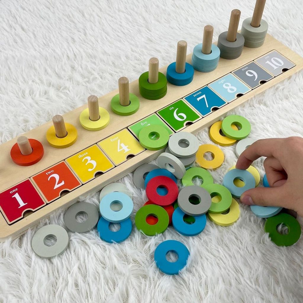 Counting Stacker Classic World Educational Wooden Toys Counting Toy ...