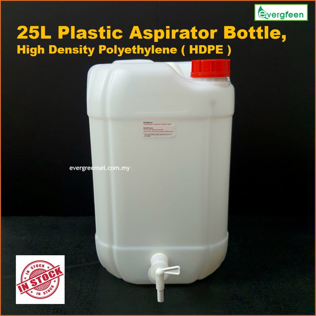 ( LOCAL READY STOCK ) 25L Plastic Aspirator Bottle, square shape, High ...