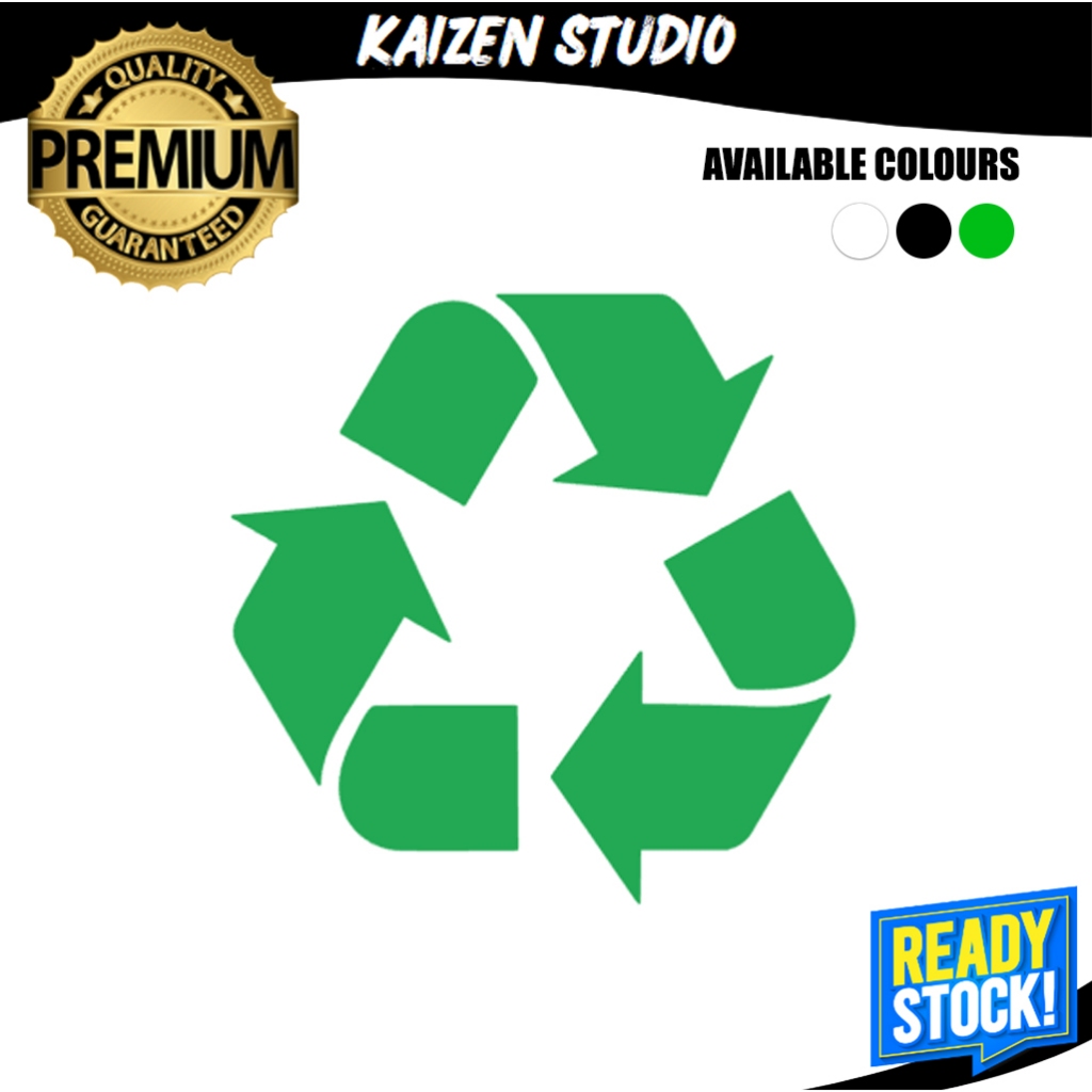 KAIZEN STUDIO Recycle Logo Go Green Kitar Semula Sekolah Pejabat Office ...