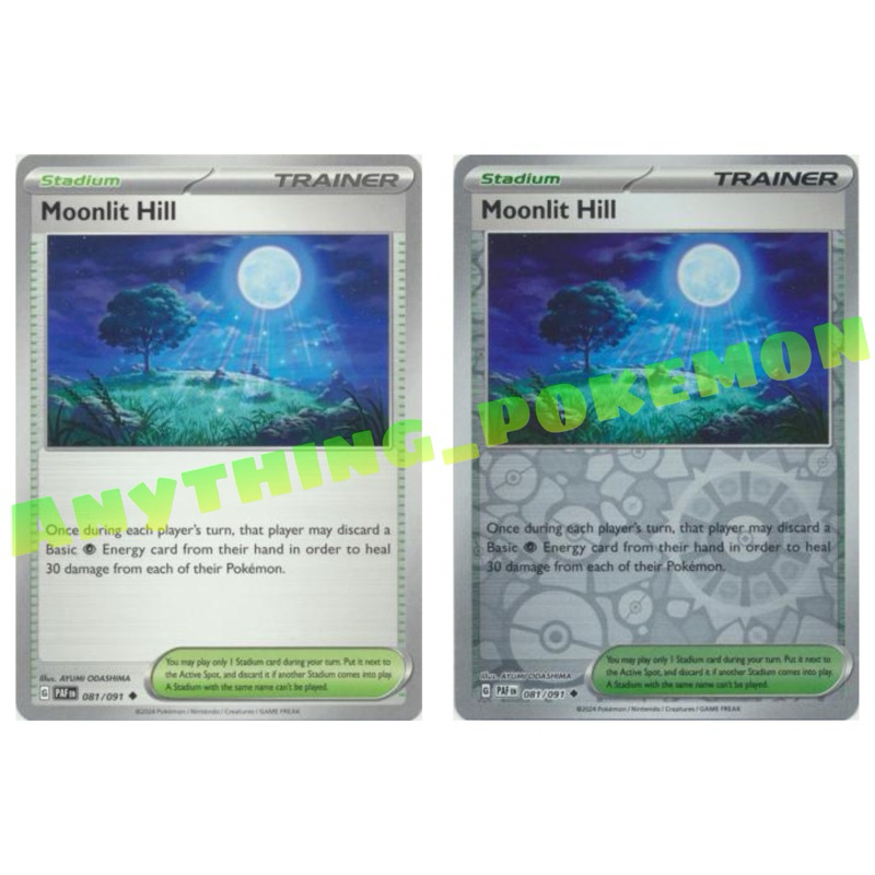 Pokemon Trainer Card - Moonlit Hill (081/091) - NORMAL/REVERSE HOLO ...