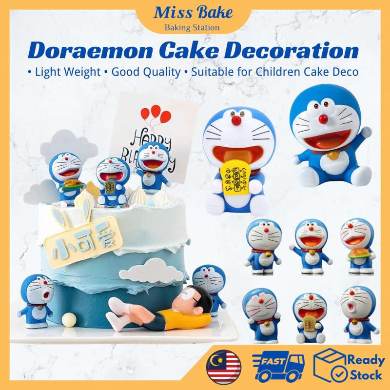 MISS BAKE Doraemon Cake Topper Birthday Cake Decoration Nobita Cake ...