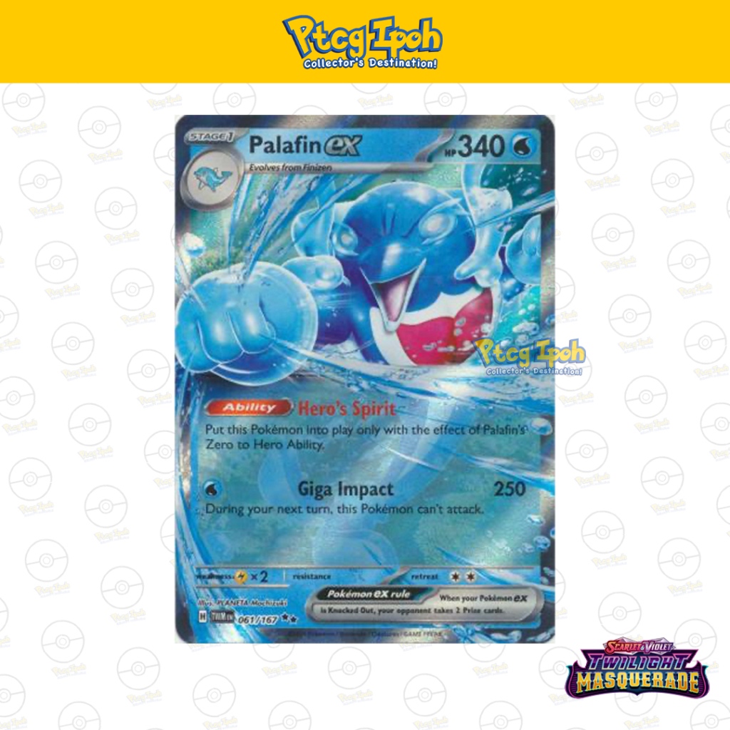 [Pokémon TCG] Twilight Masquerade: Palafin ex - 061/167 - Ultra Rare | Shopee Malaysia