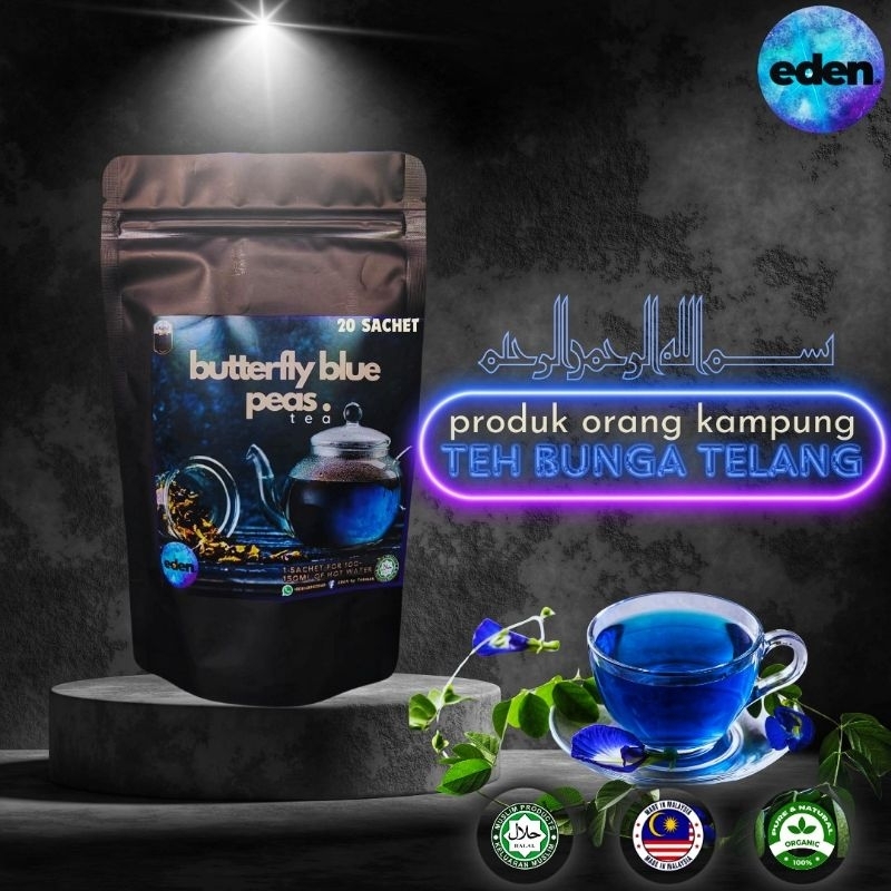 Teh Bunga Telang Biru Butterfly Pea Tea 100% Asli Tanpa Campuran ...
