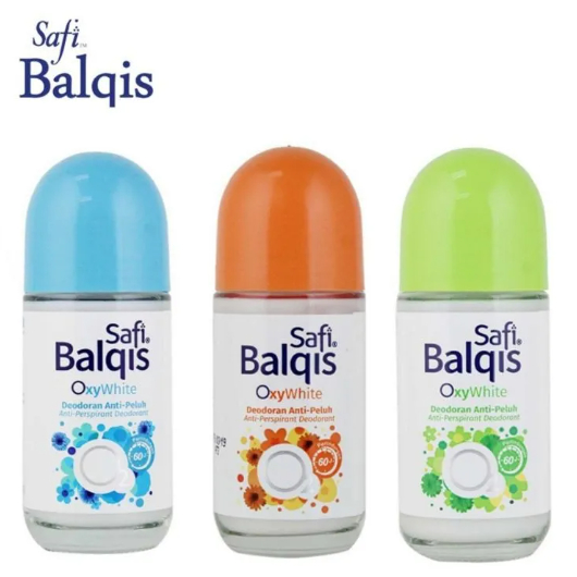 SAFI Balqis Oxywhite Deodorant Roll-on (40ml) Biru/Merah Oren/Hijau ...