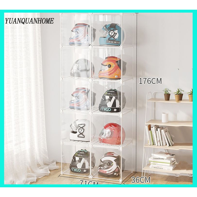 Ready stock Helmet Shelf Display Cabinet Storage Rack Helmet Storage ...