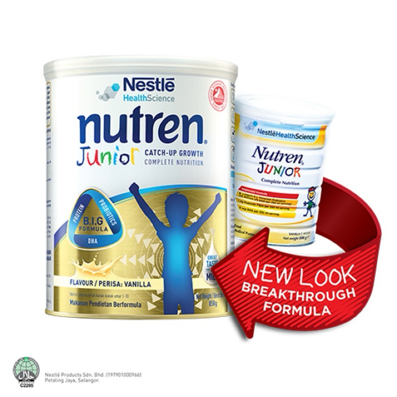 Nutren Junior Catch-Up Growth Complete Nutrition 850g - Vanilla Flavour ...