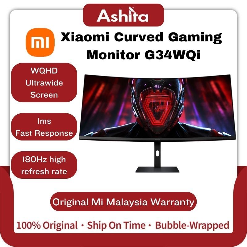 Xiaomi Curved Gaming Monitor G34WQi - Immersive surround screen with an ...
