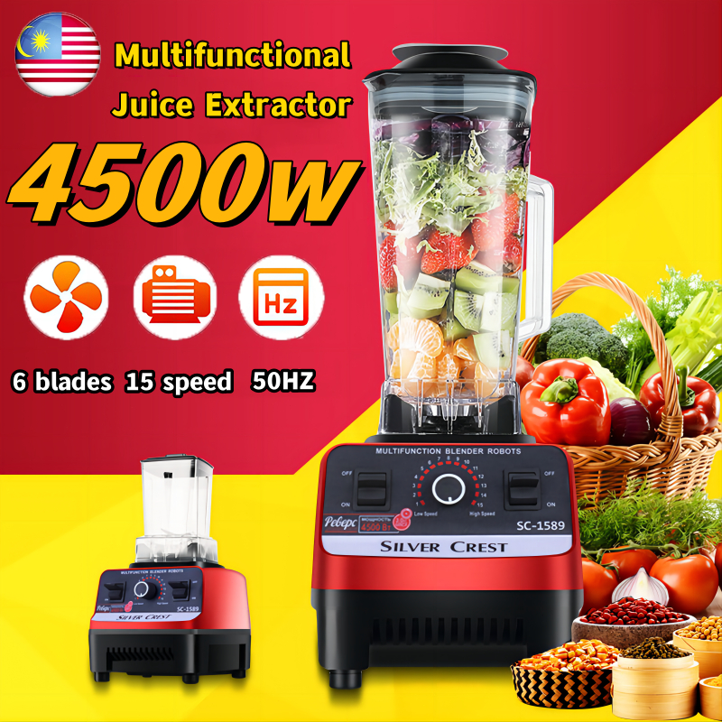 Heavy Duty Blender Pengisar 2.5L Blender Juicer 4500W High Power Food ...