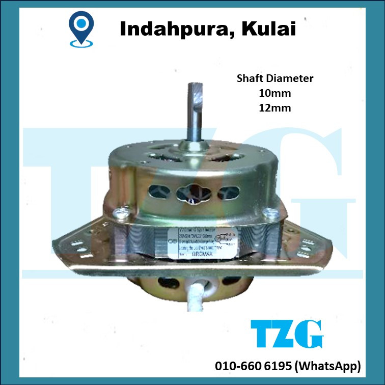 TOSHIBA WASHING MACHINE SEMI AUTO SPIN MOTOR 70W (10MM / 12MM) MIDEA ...