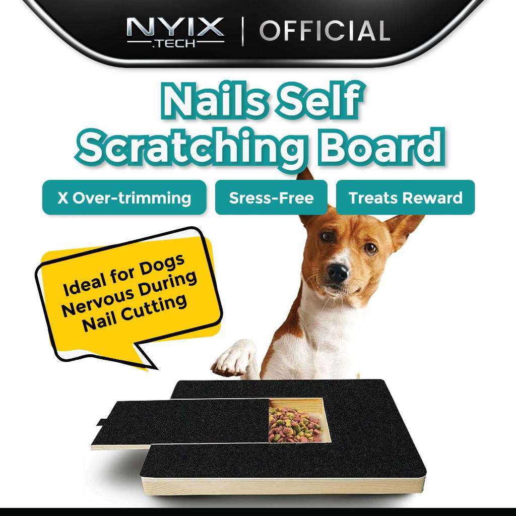 Dog Nail Self-Scratching Board with Treat Safe Scraper Trim Nail ...