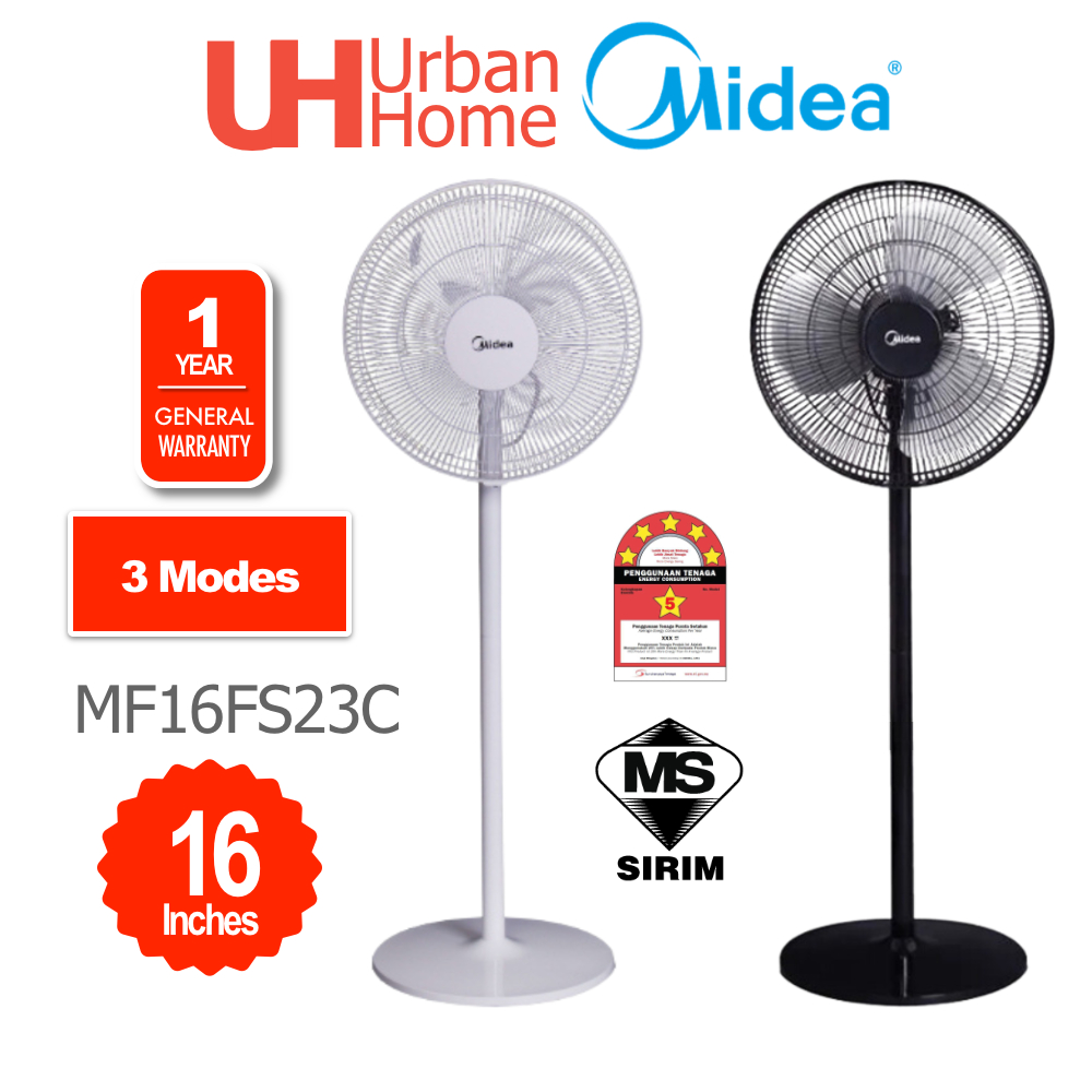 Midea 3 in 1 Stand / Floor / Table Fan Kipas Berdiri ( 16" , 50w ) MF ...
