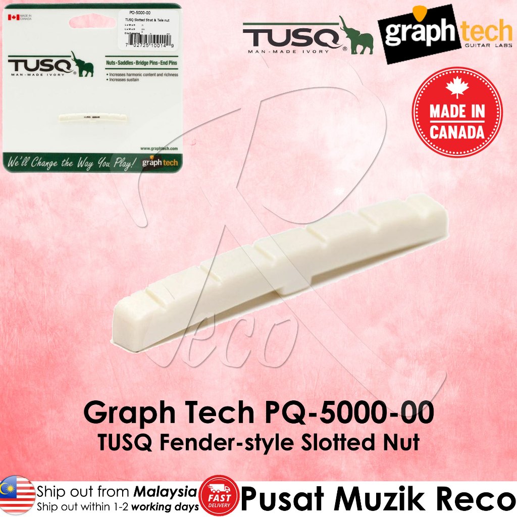 Graph Tech PQ-5000-00 TUSQ Slotted Fender Style Electric Guitar Nut ...