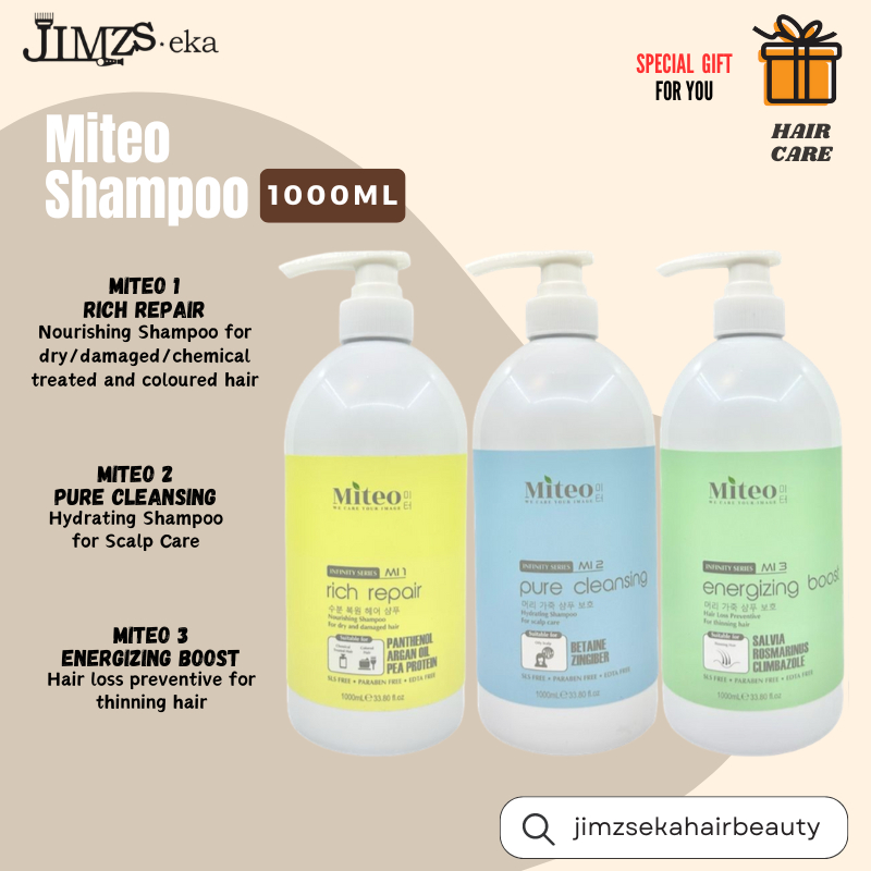 Free Gift Miteo Repair / Pure Cleansing / Anti Hair Loss Shampoo 300ml ...