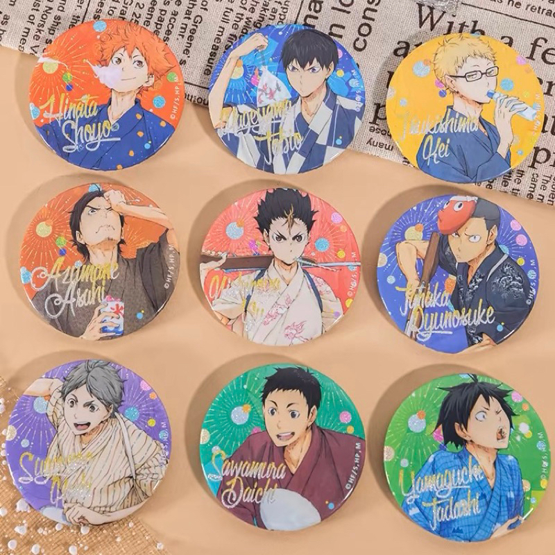 Haikyu Haikyuu official badge Kageyama Tobio Hinata Shoyo Tsukishima ...