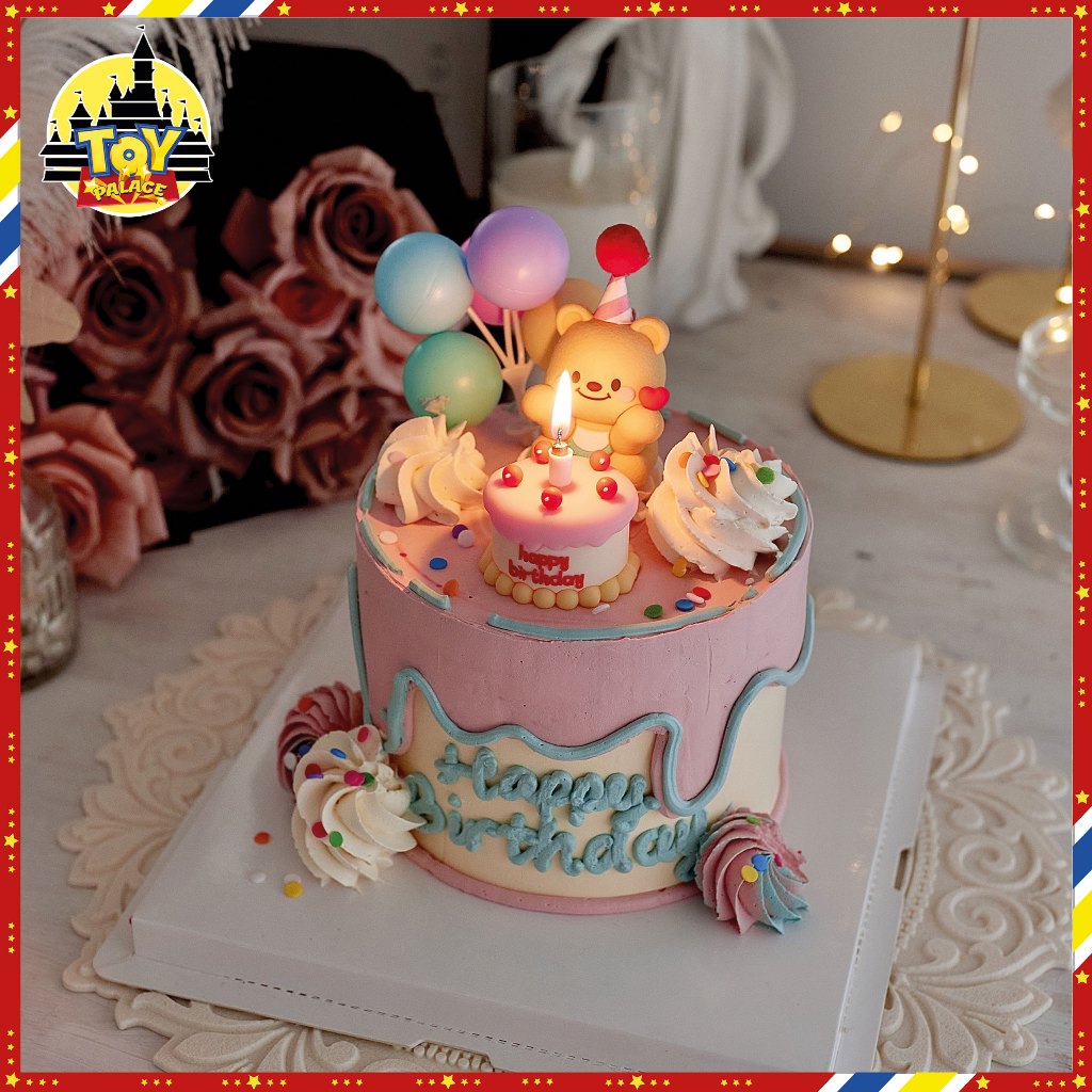 Birthday Cake Toper Bear Theme Decoration | Shopee Malaysia