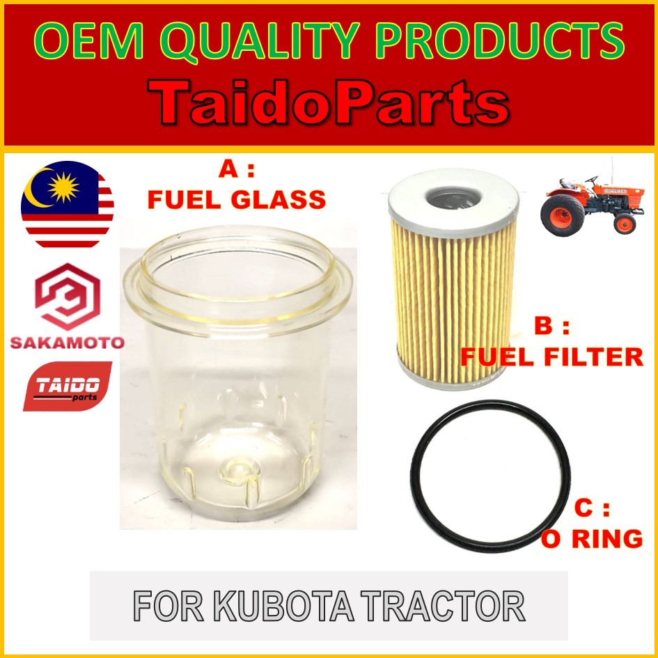 Kubota Tractor L1501 L1801 L2201 L2202 Fuel filter diesel filter Fuel glass Oring | Shopee Malaysia