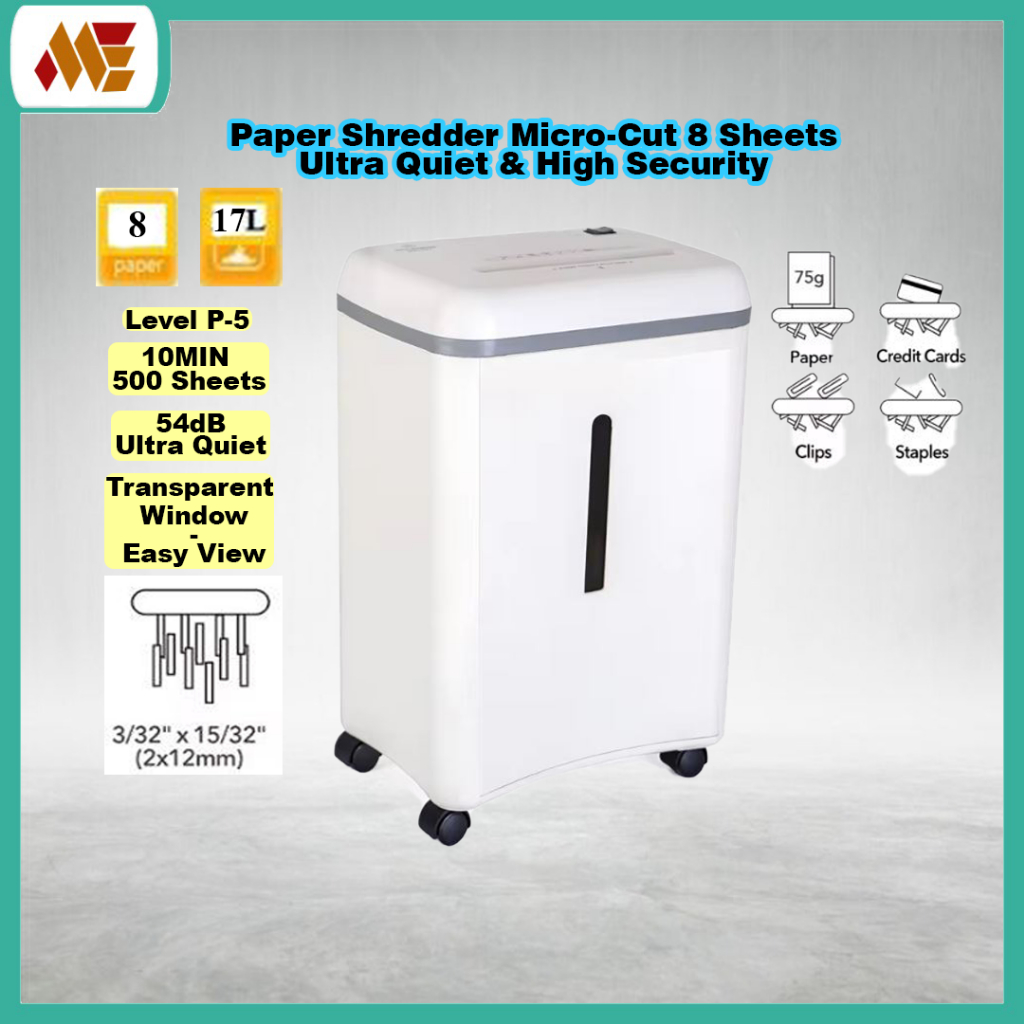 Micro Cut Paper Shredder 8 Sheets Micro Cut Shredder High Level P-5 ...