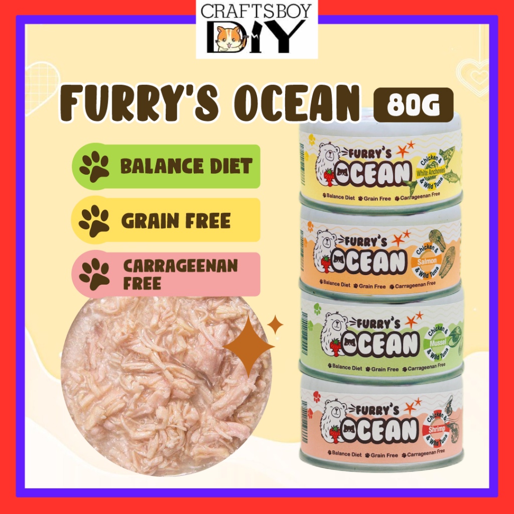 Furry's Ocean Cat Wet Food Canned Food Chicken and Wild Tuna Based ...
