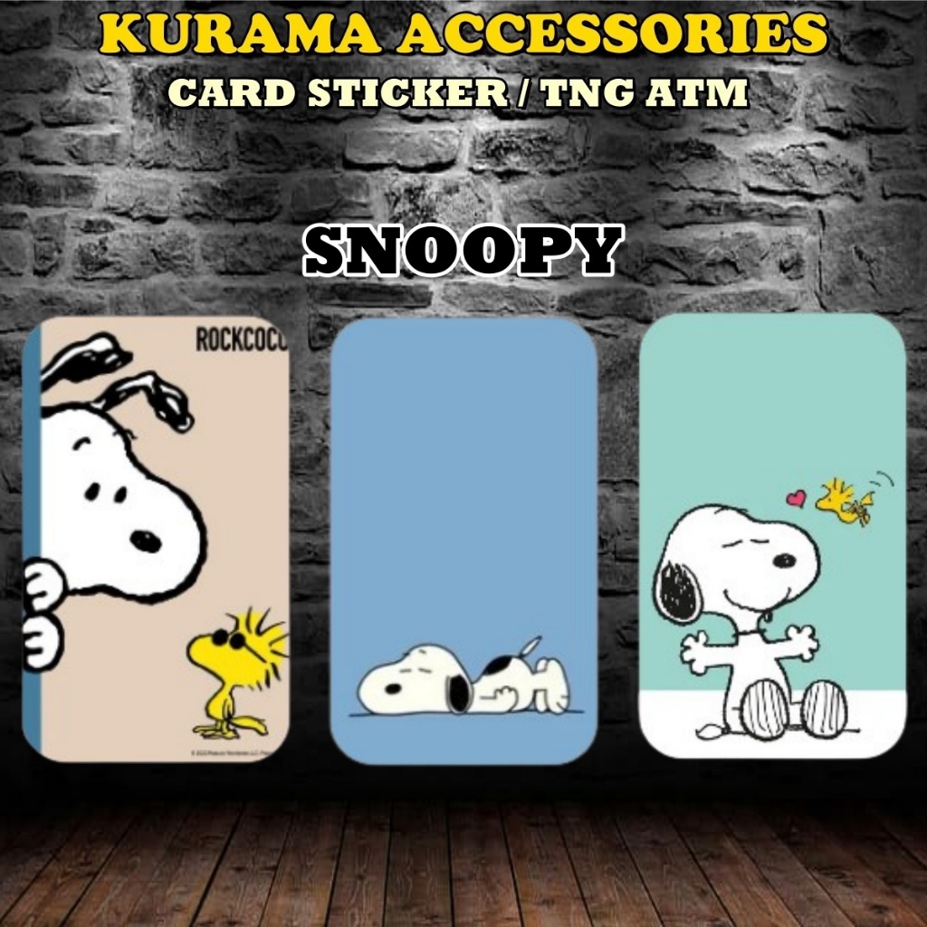 [ Snoopy ] Touch n Go Card Sticker Cover TNG / MASTER / VISA / CREDIT ...