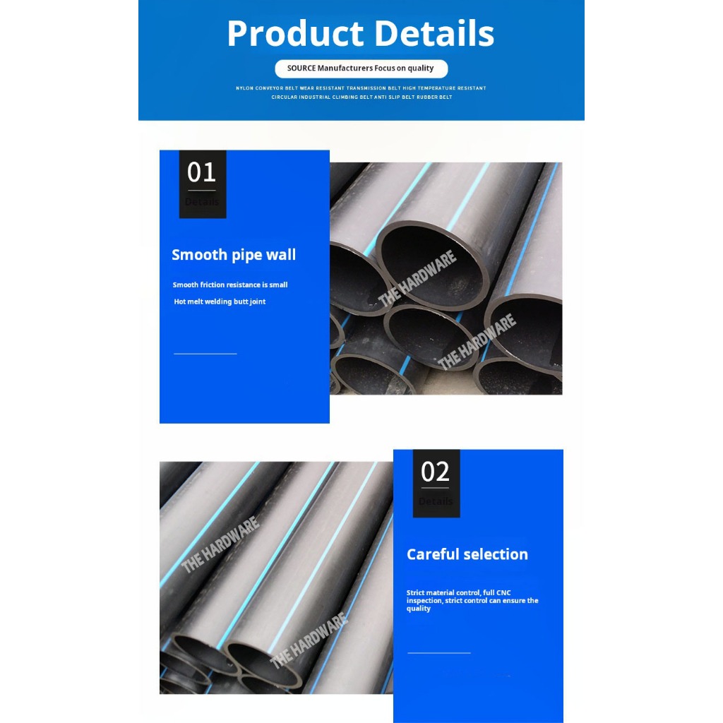(1 METER)POLI PAIP SIRIM HDPE POLY PIPE SIRIM 16mm 20mm 25mm 32mm ...