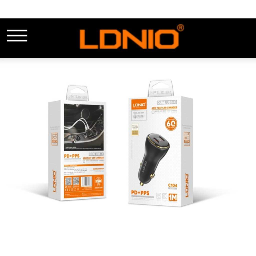 LDNIO C104 60W USB-C + USB-C High Quality Quick Charging With Cable | Shopee Malaysia