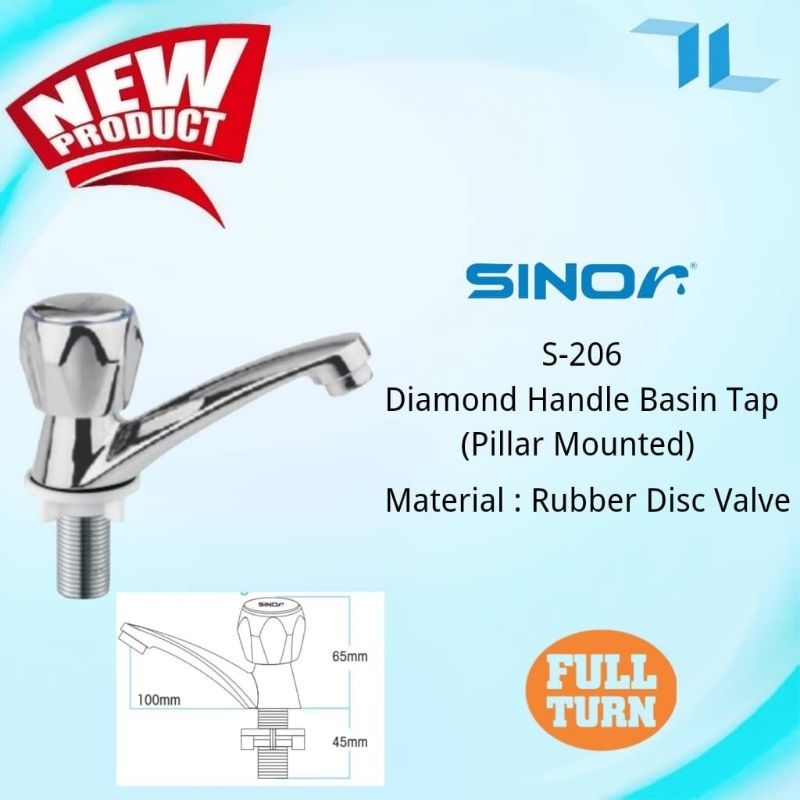 Full Turn Diamond Handle Basin Tap | Shopee Malaysia
