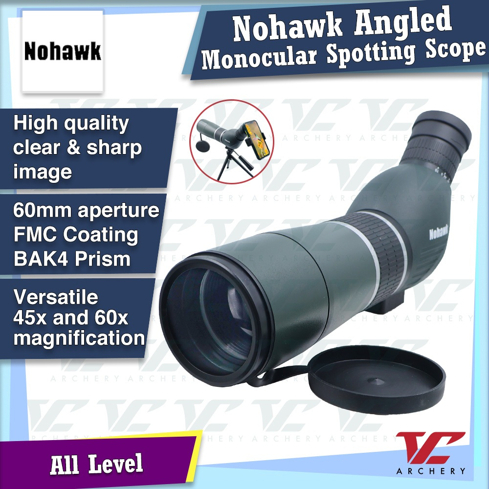 V Club Archery Nohawk Angled Monocular Spotting Scope - 45x 60x ...