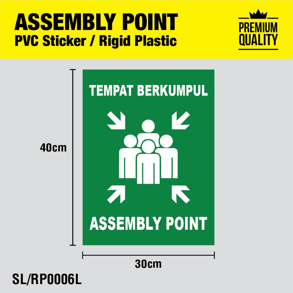 Signage for Assembly Point / Tempat Berkumpul | Shopee Malaysia