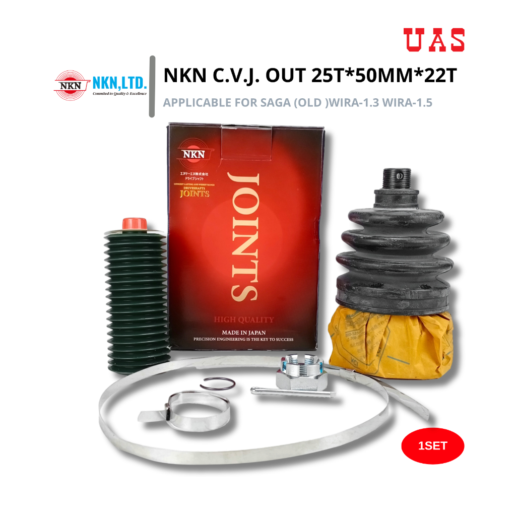 NKN C.V.JOINT OUT 25T*50MM*22T MB297344 N-7011-2H (1set) Applicable For SAGA WIRA-1.3 WIRA-1.5 ...