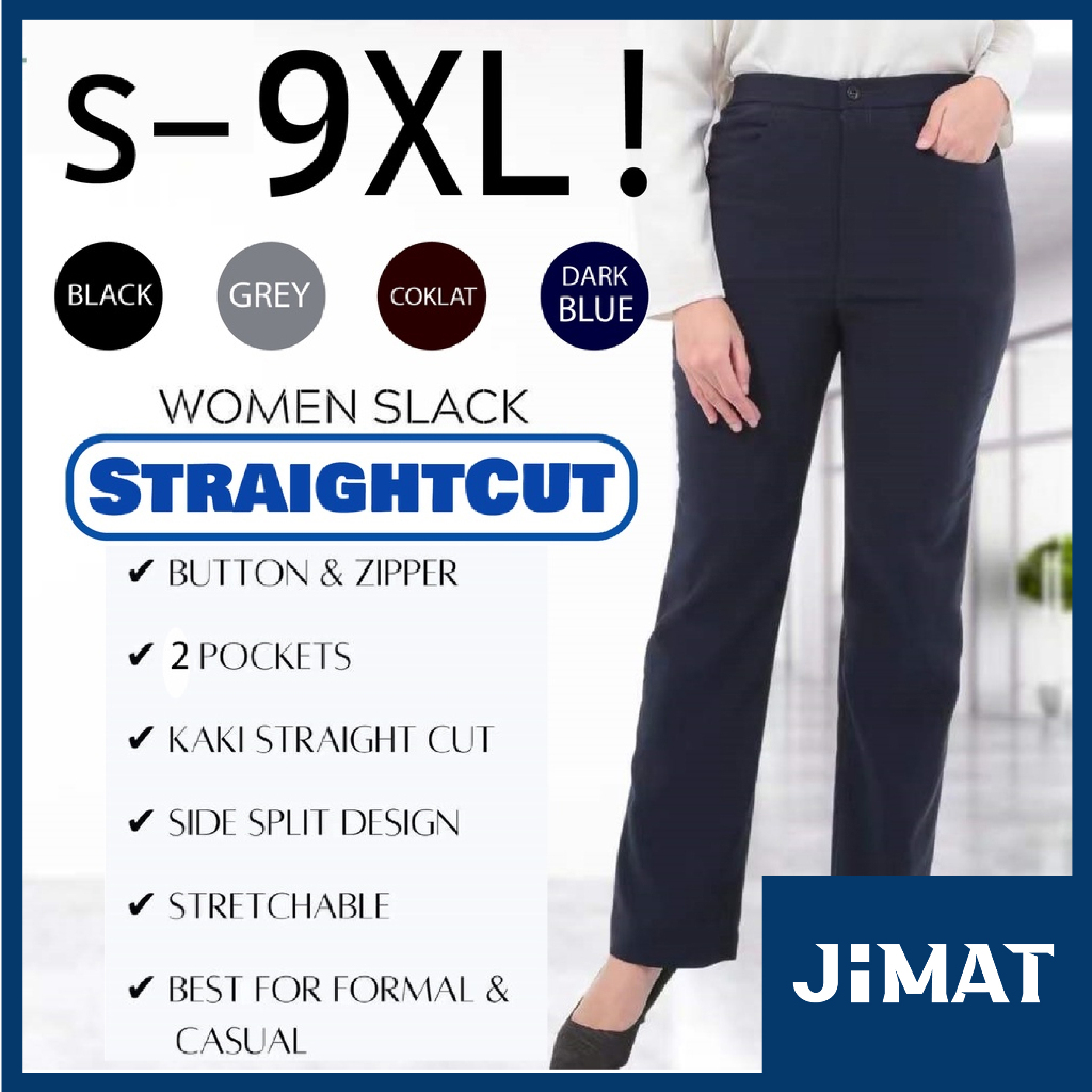 Women Slack Pants Straight-Cut Plus Size (S-9XL) | Offer Price High ...