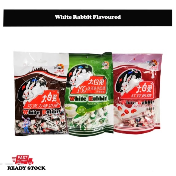 White Rabbit Flavoured (Matcha 150g/ Chocolate 227g / Red Bean 200g ...